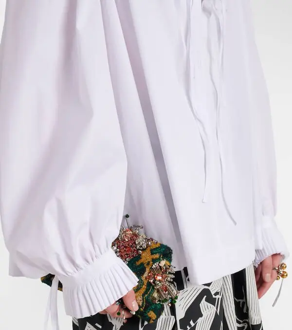 Dries Van Noten Ruffled Cotton Blouse