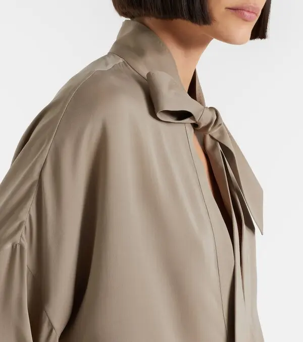 TOM FORD Tie-neck Silk Georgette Blouse
