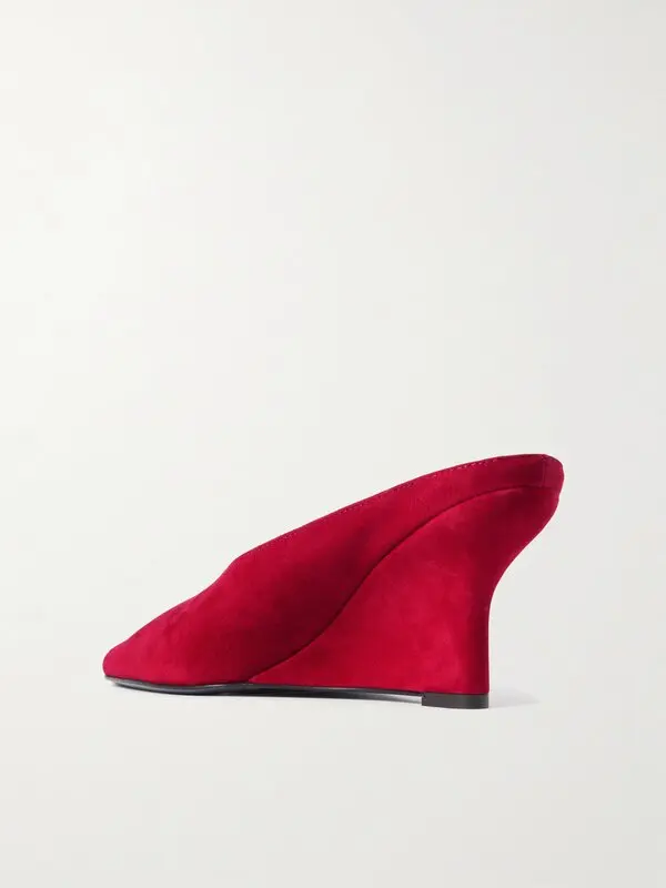 TOTEME Velvet Wedge Mules
