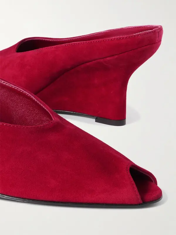 TOTEME Velvet Wedge Mules