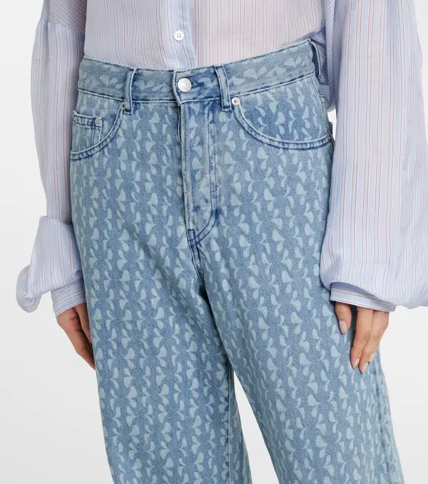 Dries Van Noten Printed Wide-leg Jeans