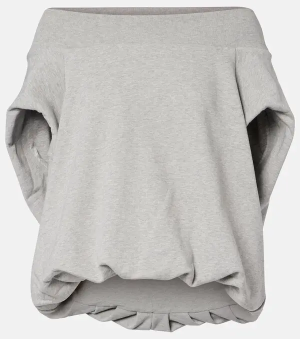 Dries Van Noten Cocoon Cotton Jersey Sweatshirt - Grey
