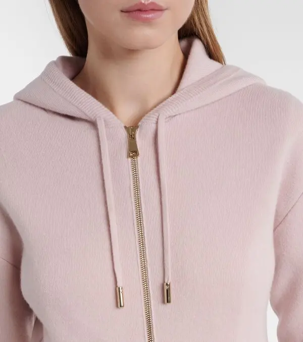 Moncler Wool And Cashmere Cardigan - Pink | Editorialist
