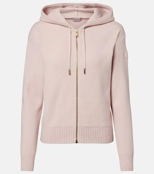 Moncler Wool And Cashmere Cardigan - Pink
