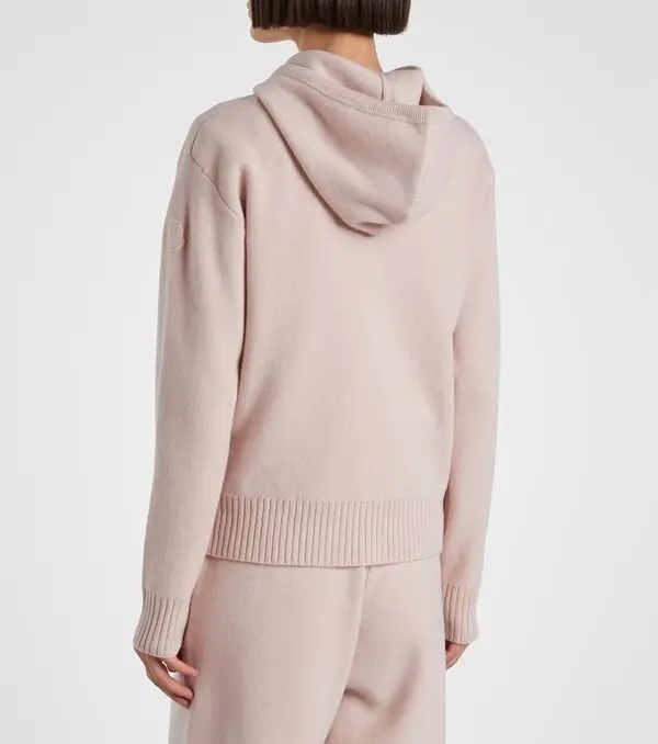 Moncler Wool And Cashmere Cardigan - Pink