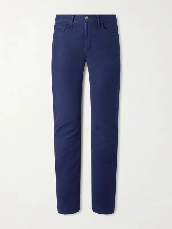 TOM FORD Slim-fit Cotton-blend Moleskin Trousers