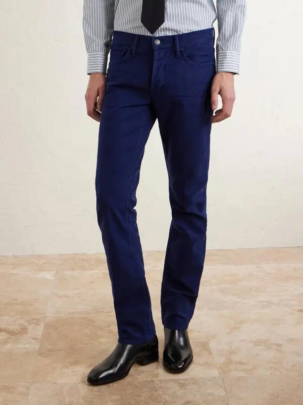 TOM FORD Slim-fit Cotton-blend Moleskin Trousers