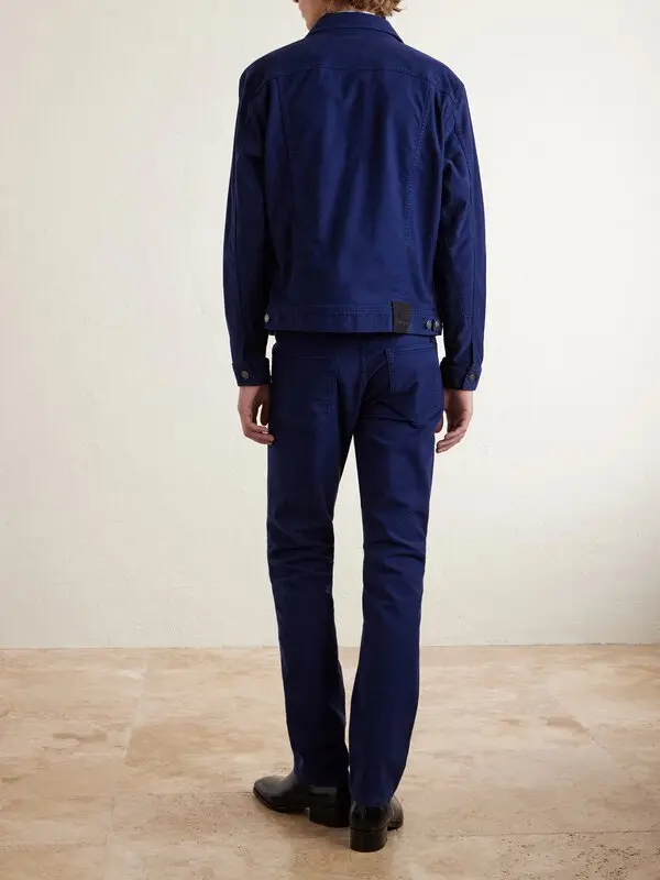 TOM FORD Slim-fit Cotton-blend Moleskin Trousers
