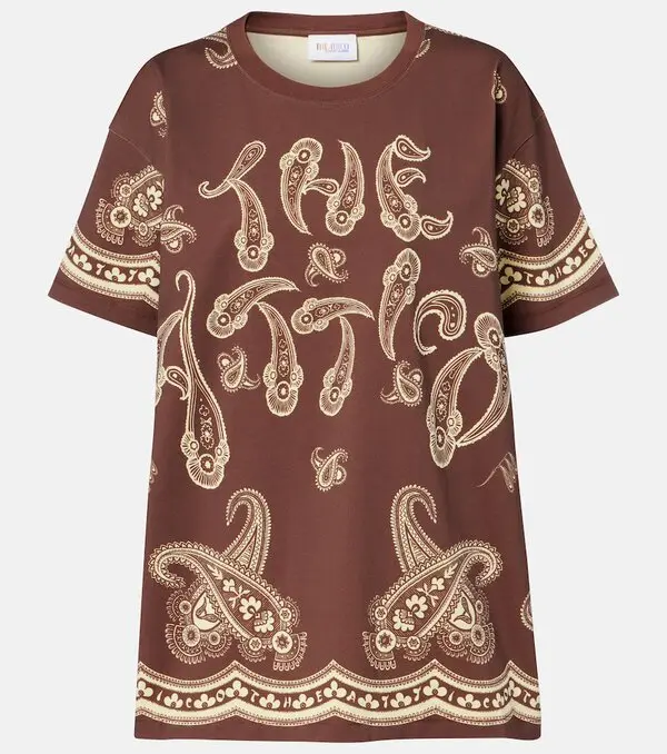Attico Oversized Cotton Jersey T-shirt - Brown