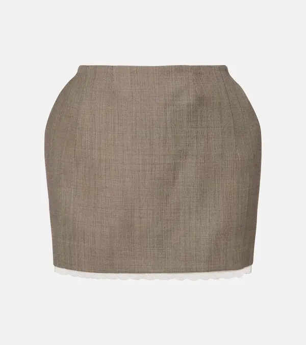 Magda Butrym Wool Miniskirt - Beige
