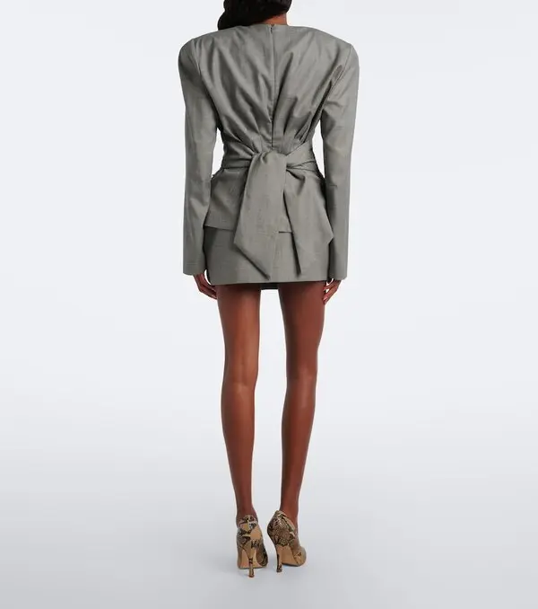 Magda Butrym Wool Miniskirt - Grey