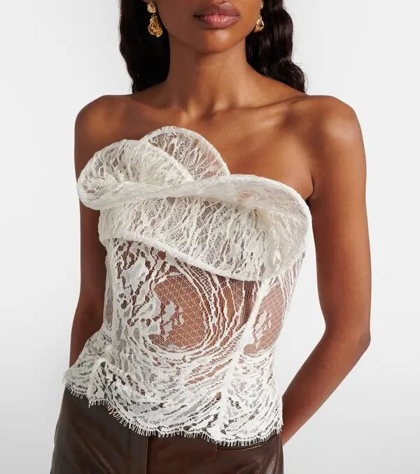 Magda Butrym Lace Cotton-blend Top