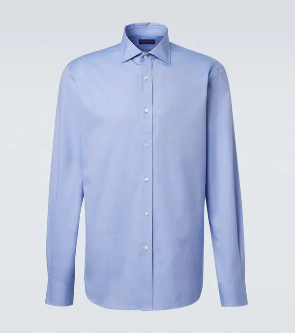 Ralph Lauren Purple Label Cotton Poplin Shirt - Blue