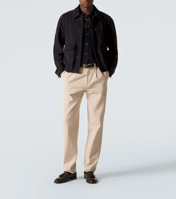 Ralph Lauren Purple Label Chevron Cotton Polo Shirt