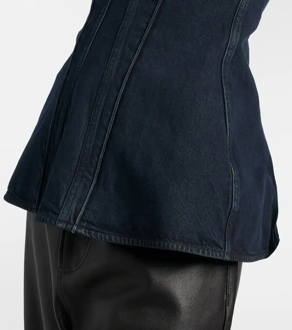 AGOLDE Lara Denim Corset - Blue