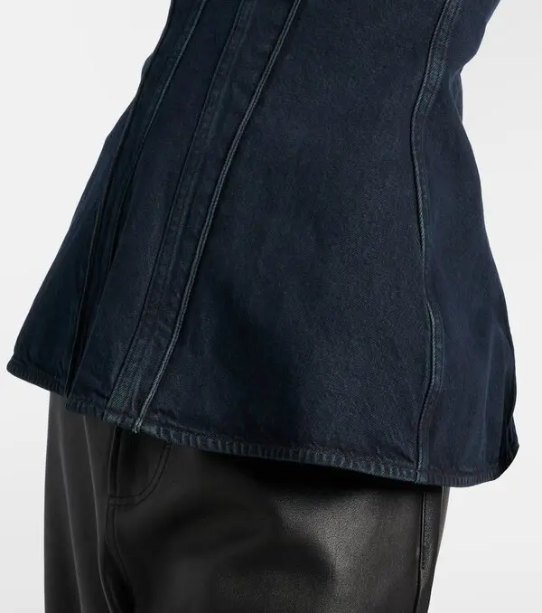 AGOLDE Lara Denim Corset - Blue