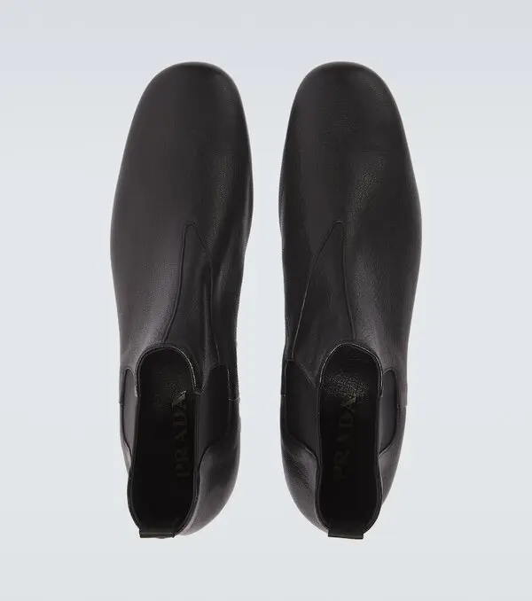 Prada Leather Chelsea Boots