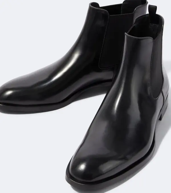 Prada Leather Chelsea Boots