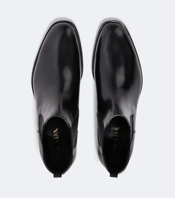 Prada Leather Chelsea Boots