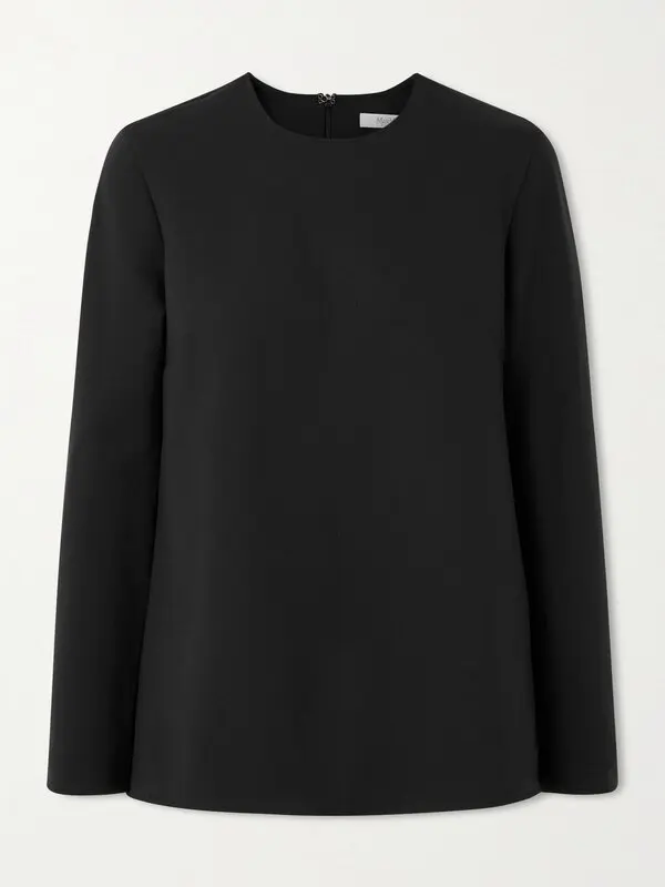 Max Mara Satin-jersey T-shirt - Black