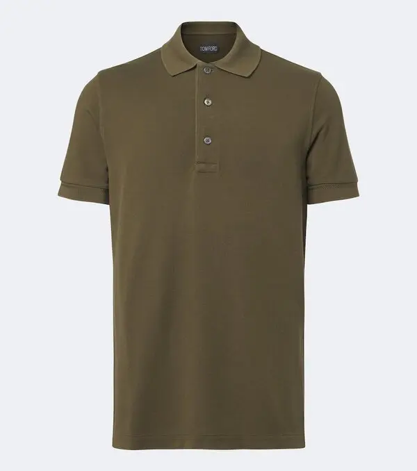 TOM FORD Piqué Polo Shirt - Green