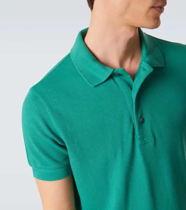 TOM FORD Piqué Polo Shirt - Green