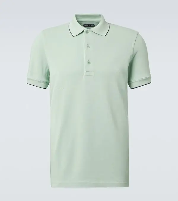TOM FORD Piqué Polo Shirt - Mint