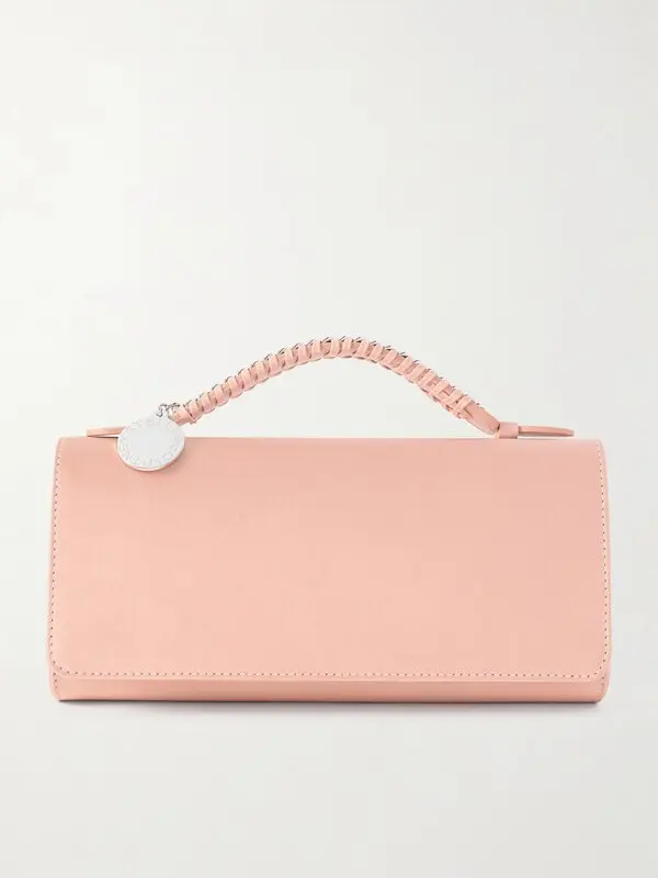 Stella McCartney Falabella Recycled Satin Clutch - Orange