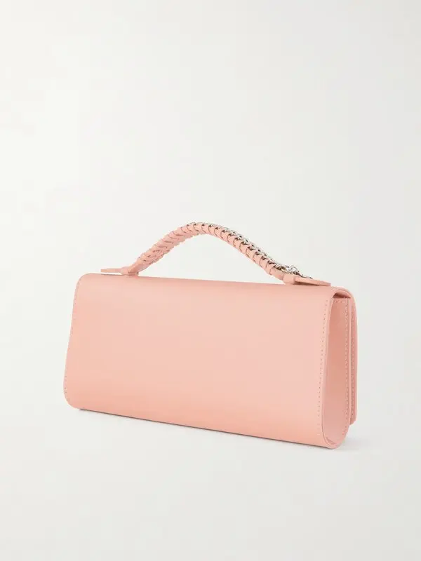 Stella McCartney Falabella Recycled Satin Clutch - Orange