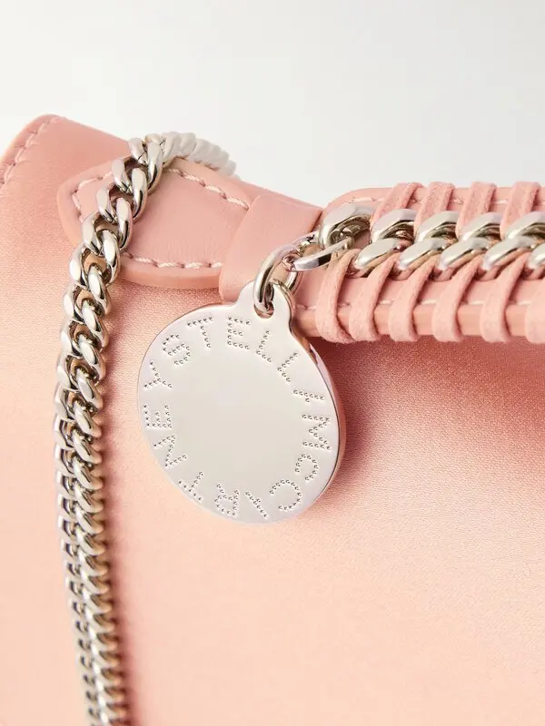 Stella McCartney Falabella Recycled Satin Clutch - Orange