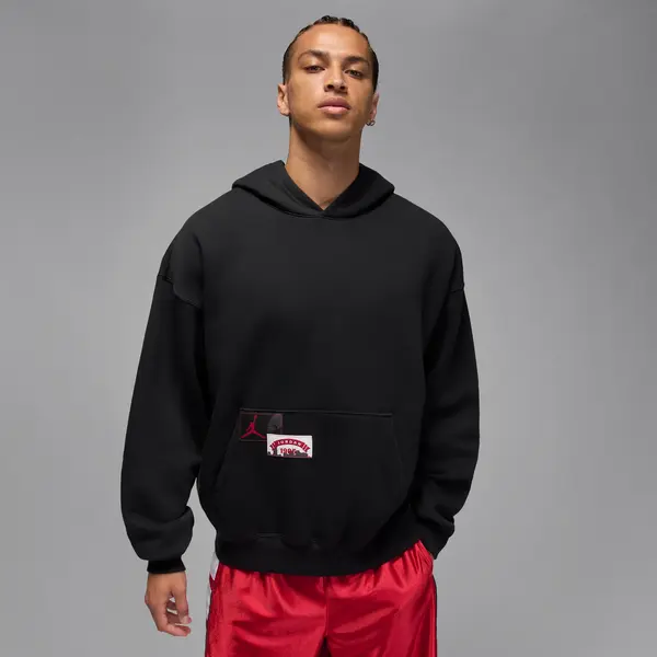 JORDAN Oversized Pullover Hoodie - Black