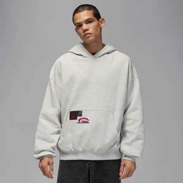 JORDAN Brooklyn Oversized Pullover Hoodie - Grey