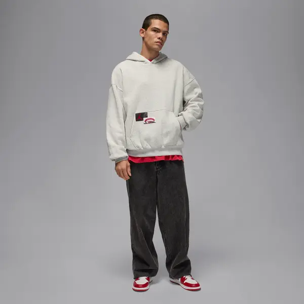 JORDAN Brooklyn Oversized Pullover Hoodie - Grey