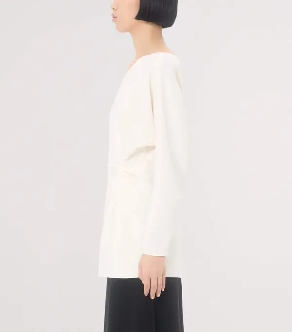 Valentino Garavani Asymmetric Silk Top - Ivory