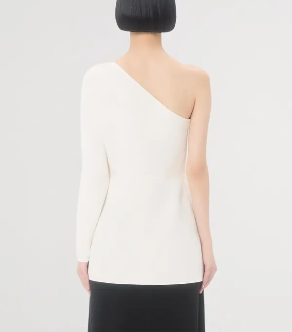 Valentino Garavani Asymmetric Silk Top - Ivory