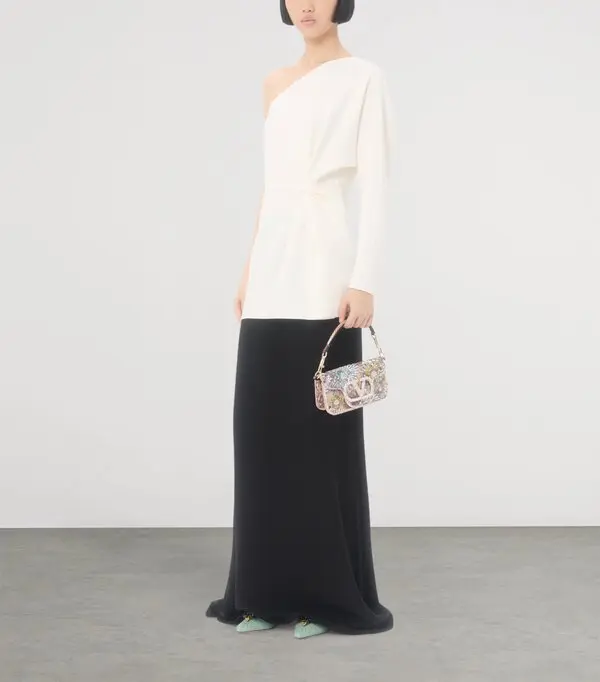 Valentino Garavani Asymmetric Silk Top - Ivory