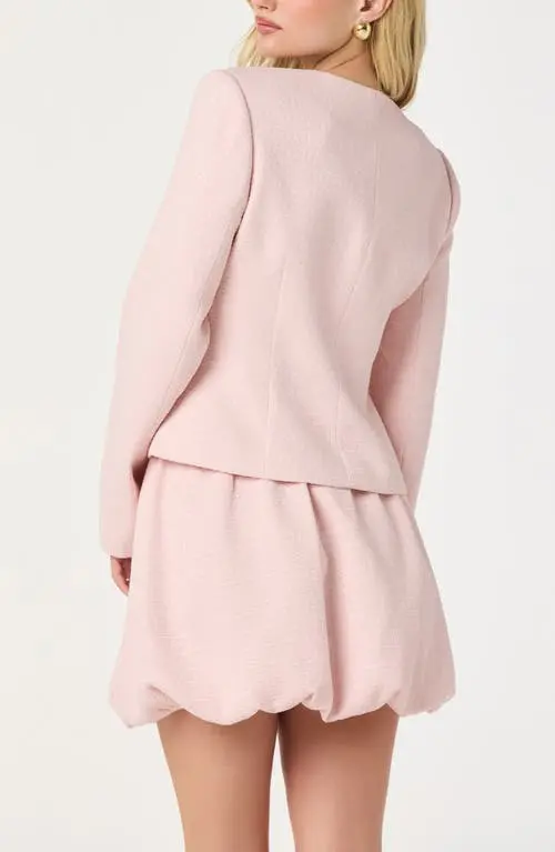 Astr The Label Tweed Bubble Hem Mini Skirt - Pink