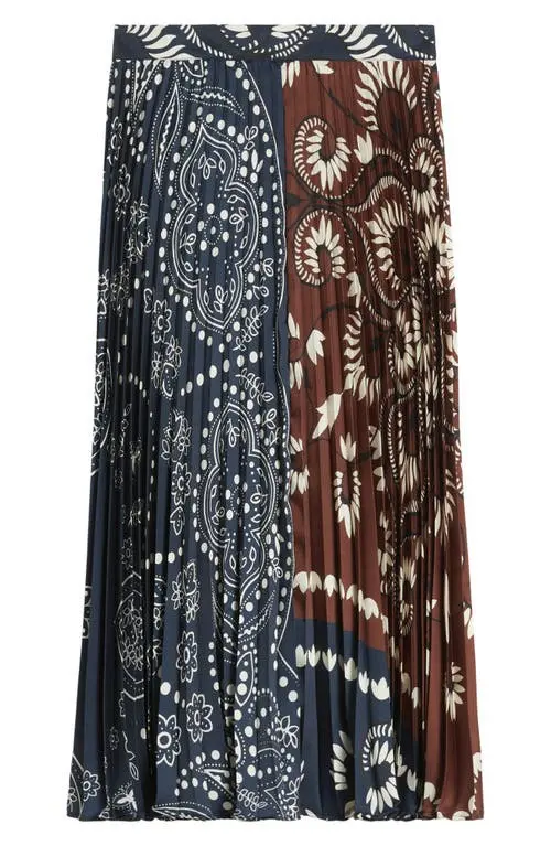 Max Mara Milord Mix Print Midi Skirt - Tobacco