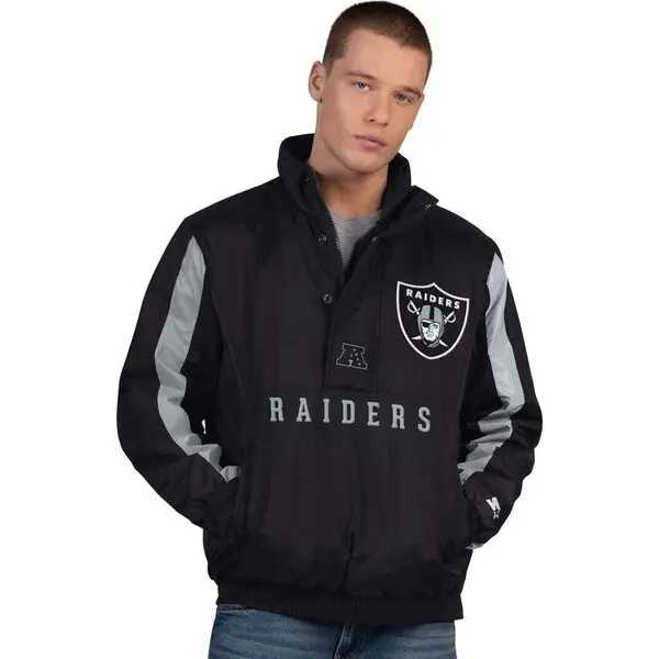STARTER Las Vegas Raiders Gridiron Half-zip Jacket