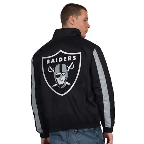 STARTER Las Vegas Raiders Gridiron Half-zip Jacket