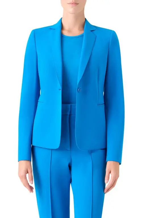 Akris One-button Jersey Blazer