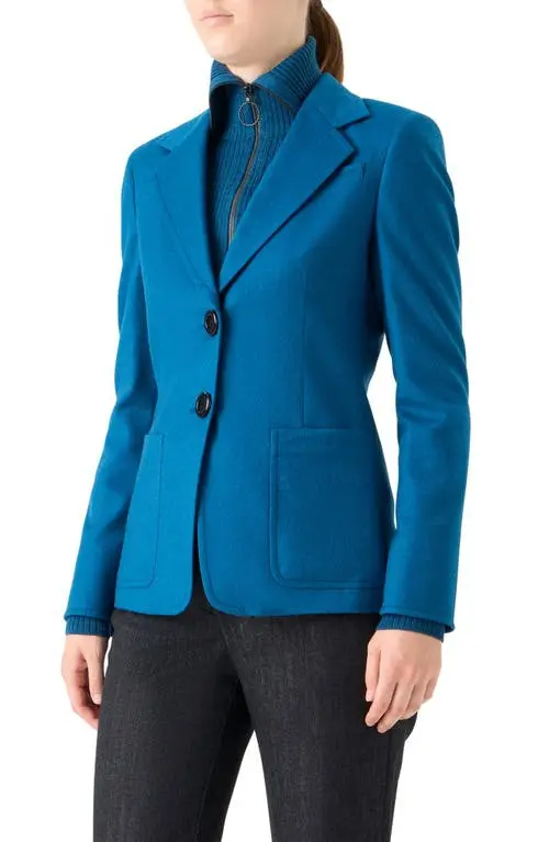 Akris Single-breasted Flannel Blazer