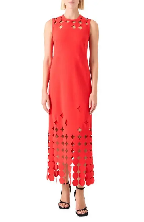 Akris Dot Cutout Sleeveless Shift Dress