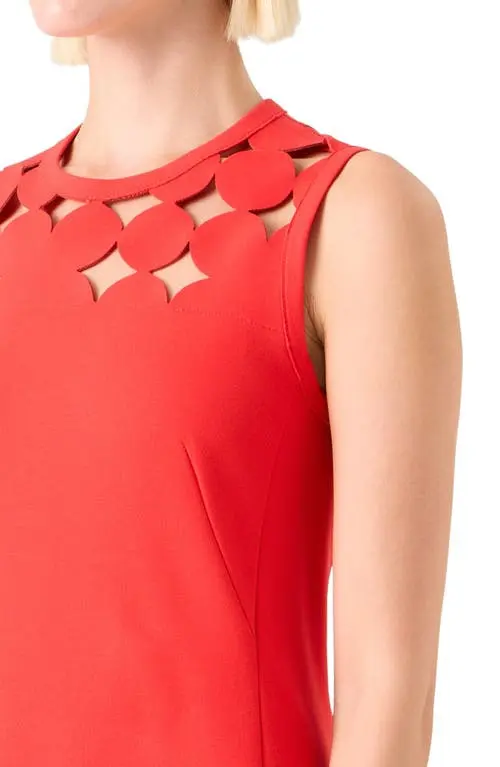 Akris Dot Cutout Sleeveless Shift Dress