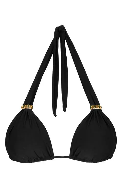 VIX PAULA HERMANNY Bia Tube Halter Bikini Top - Black