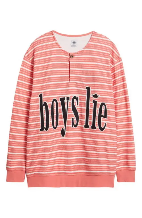 BOYS LIE Striped Cotton Blend Crewneck Top