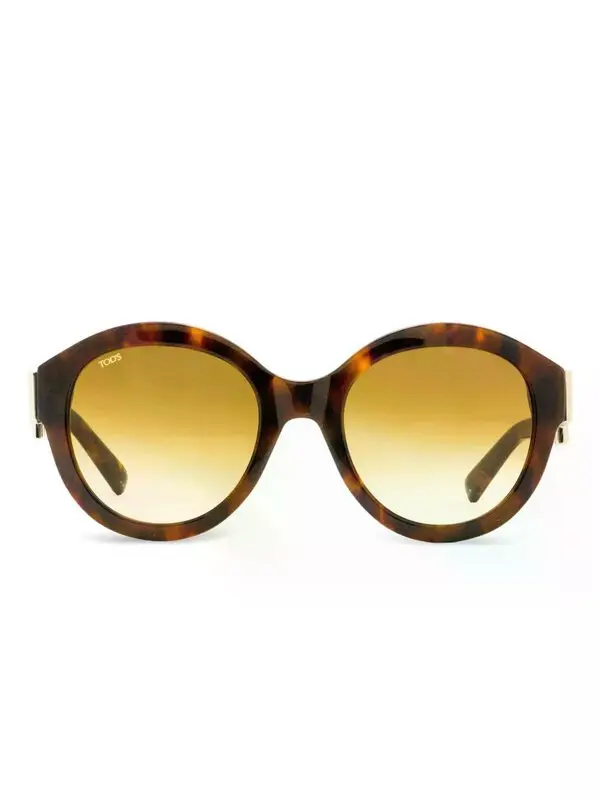 TOD'S Tortoiseshell Round-frame Sunglasses - Brown