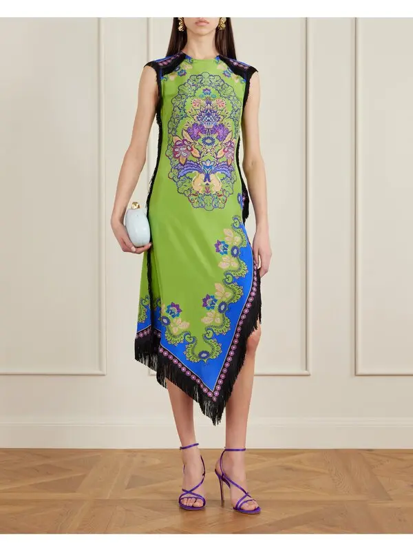 asymmetric printed midi dress Desigual Women's Asymmetric Printed Dress