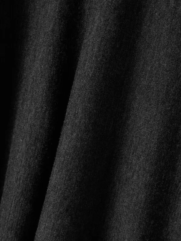 Khaite Margo Merino Wool Maxi Dress - Dark Gray