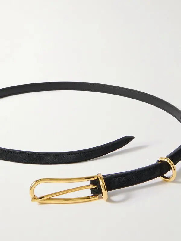 LIFFNER Three Keeper Croc-effect Leather Belt